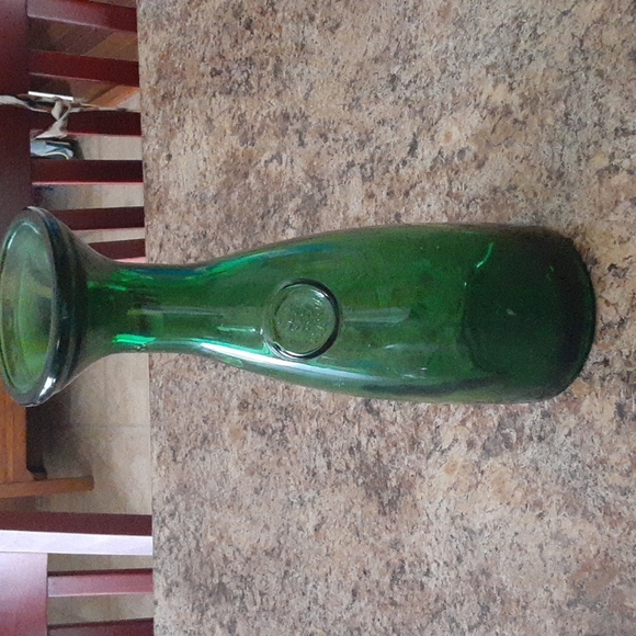 Kitchen | Vintage Italian Emerald Glass Wine Charafe | Poshmark